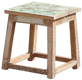 Stará Krása - Designová úprava Dřevěná vintage stolička s ošoupaným efektem