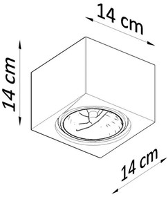 Sollux SL.0850 - Stropní svítidlo SEIDA 1xGU10/40W/230V