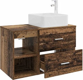 Sada koupelnového nábytku 2 ks Staré dřevo Kompozitní dřevo 3403886