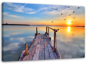 Gario Obraz na plátně Západ slunce nad jezerem Rozměry: 60 x 40 cm