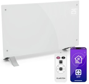 Klarstein Bornholm Curved Smart, konvektor, 2000 W, ovládání přes aplikaci, bílý