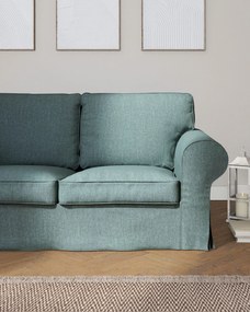 Potah na pohovku IKEA  Ektorp 2-místná, rozkládací, STARÝ MODEL barva modrá látka pletený vzor