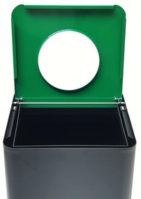 Odpadkový koš na tříděný odpad Caimi Brevetti Centolitri 100 L, zelený