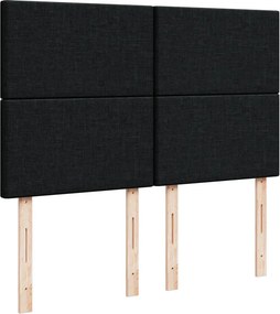 Box spring postel s matrací černá 140x200 cm samet 3293226