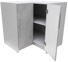 Kuchyně Macháček kuchyňská skříňka rohová spodní barva beton korpus šedý