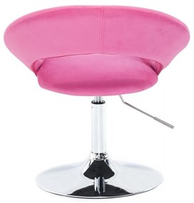LuxuryForm Židle NAPOLI VELUR na stříbrném talíři - růžová