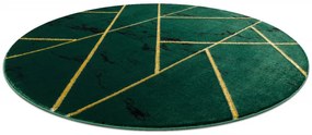 Dywany Łuszczów Kusový koberec Emerald geometric 1012 green and gold kruh - 160x160 (průměr) kruh cm