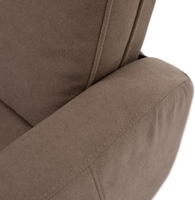 Relaxační otočné křeslo, šedohnědá Taupe, MEKENZI