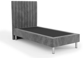 Čalouněná postel 90x200 cm Amby (tmavě šedá). 1036156