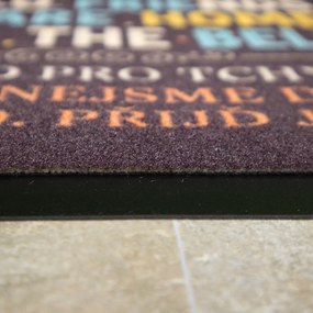 Mercury Flooring, Rohožka HELLO FRIENDS 40x60 cm - na ven i na doma, 40x60, šedá
