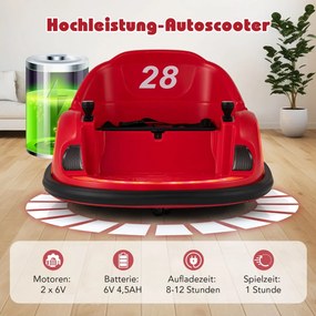 Costway Bumper Car pro děti Elektrický Bumper Car s blikajícími LED světly