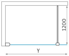 Roth Project Walk-in zástěna 140 cm brillant transparent EI TWF 14020 VPE