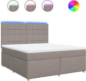 Box spring postel s matrací taupe 180x200 cm textil 3293663