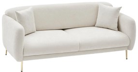 HANAH HOME Třímístná pohovka SIMENA krémová 210 cm 825BLC2837