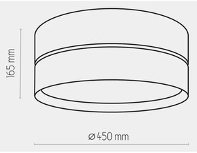 Stropní svítidlo HILTON 3xE27/15W/230V pr. 45 cm mosaz/černá
