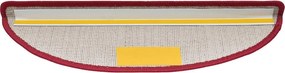 Schodové rohože 20 ks 56 x 17 x 3 cm červené půlkulaté 3365786