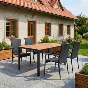 Vikio Zahradní ratanový set 140x80 pro 4 osoby DT255-P2 přirodní