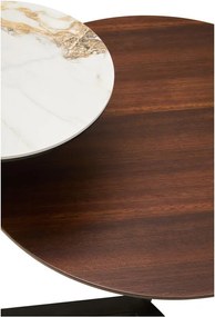 Hnědý kulatý konferenční stolek z eukalyptového dřeva 55x67 cm Imperia – Premier Housewares