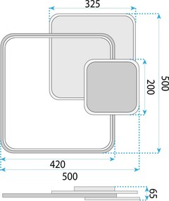 Toolight Stropní LED osvětlení APP1713-C zlaté
