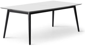 Bílo-černý rozkládací jídelní stůl s bílou deskou 100x210 cm Meza – Hammel Furniture