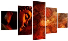 Obraz - Buddha v červených tónech (125x70 cm)