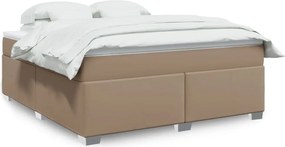 Box spring postel s matrací cappuccino 180 x 200 cm umělá kůže 3285224