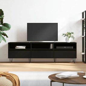 TV skříňka černá 150 x 30 x 44,5 cm kompozitní dřevo - Default Title