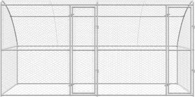 Psí kennel 2 ks Stříbrná 4 x 2 x 2 m Pozinkovaná ocel 3368333