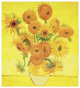 DIMEX | Vliesová fototapeta na zeď Slunečnice od Vincenta van Gogha MS-3-0252 | 225 x 250 cm | žlutá, oranžová, zelená