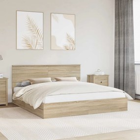 Postel s úložným prostorem se zásuvkou Sonoma dub 180 x 200 cm 3408433