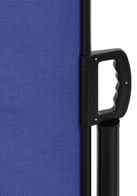 Zatahovací boční markýza modrá 100 x 600 cm