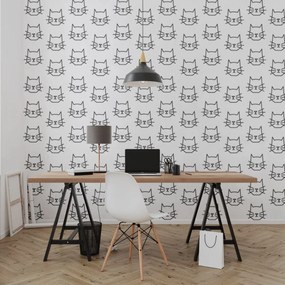 Ekomazlíček Tapeta CAT HEAD Typ tapety: Vinylová tapeta matná (samolepící), Šířka tapety: 100 cm, Výška tapety: 300 cm