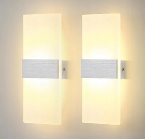 Nástěnná Led lampa do interiéru, moderní lampa, osvětlení interiéru 2x12W