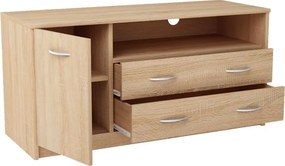 RTV stolek ROBI 110 dub sonoma/bílá (110 x 55) cm