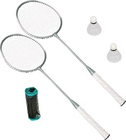 Badmintonová sada 4v1 – síť, 2 rakety, míčky, kufr