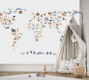 Gario Fototapeta Mapa zvířátek Materiál: Vliesová, Rozměry: 200 x 140 cm