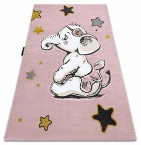 Dětský kusový koberec Sloník růžový 200x290cm