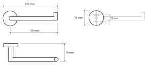 Sapho XR703 X-round držák toaletního papíru, chrom