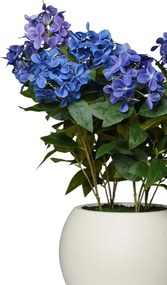 Umělá hortenzie v květináči HYDRANGA, plast, výška 60 cm, modrá