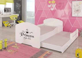 Dětská postel s matracemi PEPE II 160x80 Úložný prostor: Ne, Motiv: PRINCESS BLACK