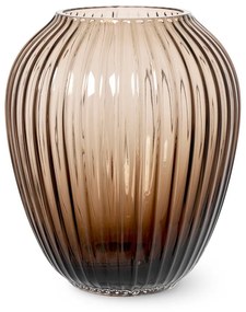 Hnědá skleněná váza Kähler Design Hammershøi, výška 18,5 cm