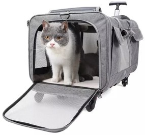 PEPU Přepravní taška pro psa a kočku s kolečky