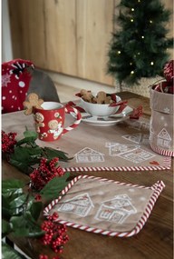 Červený hrnek s perníčky Gingerbread - 14*9*10 cm / 325 ml