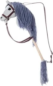 HOPPIHORSE Kůň na tyči A4 šedá / Plyšová hračka