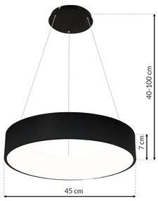 Závěsné LED svítidlo Ohio, 1x LED 40w, 3000-6000k, b