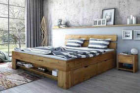 Bradop Dubová postel Tina L602, 180×200, s úložným prostorem