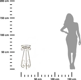 STOJAN NA KVĚTINÁČ FIORINA 66X30 CM ZLATÁ