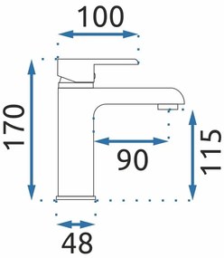 Umyvadlová baterie REA BLOOM nízká bílá/chrom