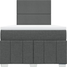Box spring postel s matrací tmavě šedá 120x190 cm textil 3291601