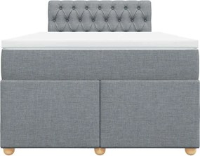 Box spring postel s matrací světle šedá 120x190 cm textil 3286626